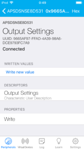スマートフォンアプリLightBlueを使用したADBLE01Pの操作方法 | アップサイド株式会社